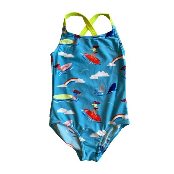 Mini Boden | Swim | 89y Mini Boden Surfer Rainbow Onepiece Swimsuit ...
